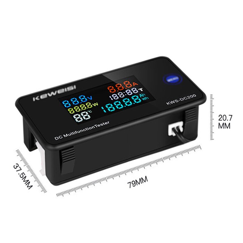 DC 0-200V Voltmeter Ammeter KWS Power Energy Meter... – Grandado