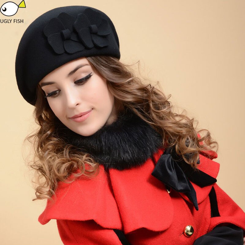 wool beret winter berets women winter felt beret F... – Grandado