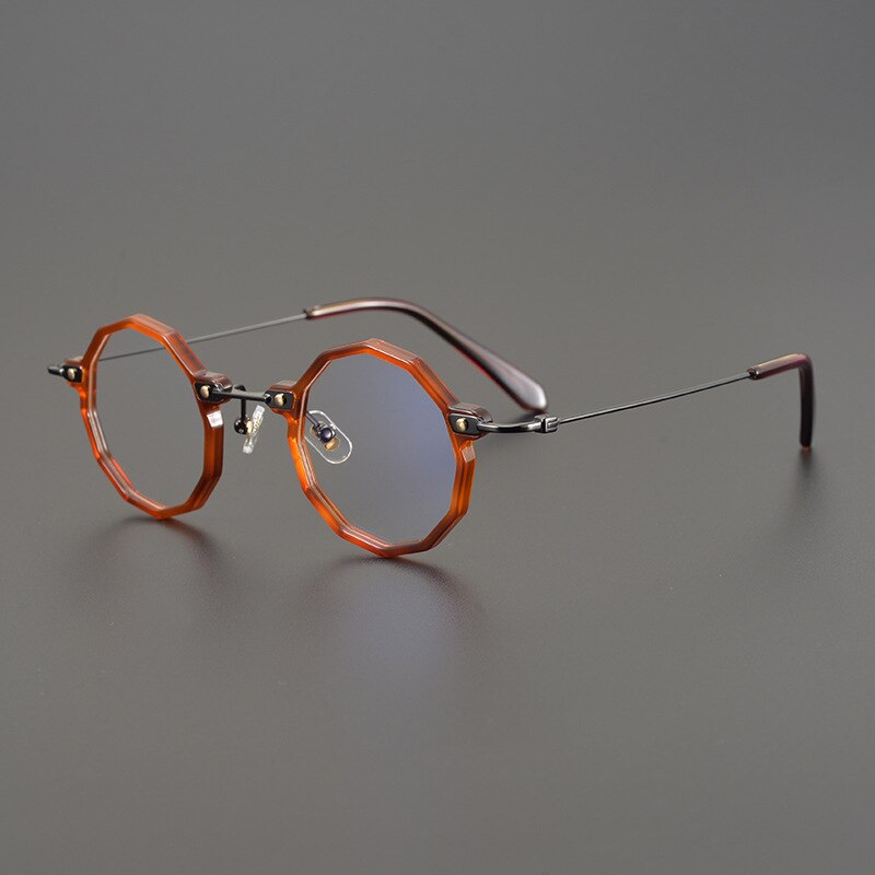 Vintage Titanium Glasses Frame Men Round Optical M... – Grandado