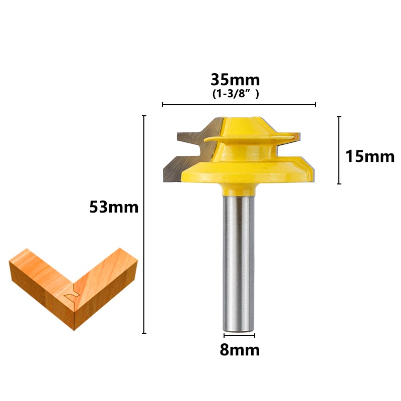 Xcan 45 Graden Lock Mijter Router Bit Tenon Router... – Grandado
