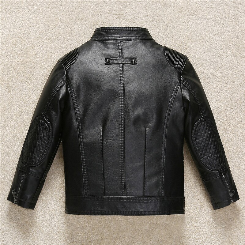 Budermmy Baby Boy Coats Casual Solid Black Leather... – Vicedeal