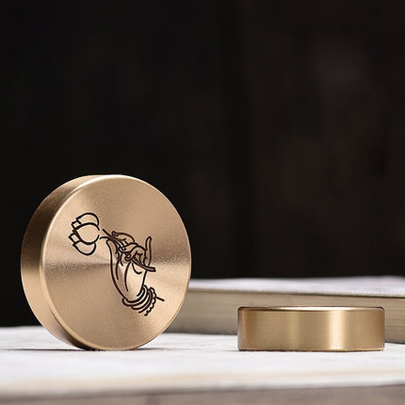 Brass Paperweights Round Metal Paperweight Paintin... – Grandado