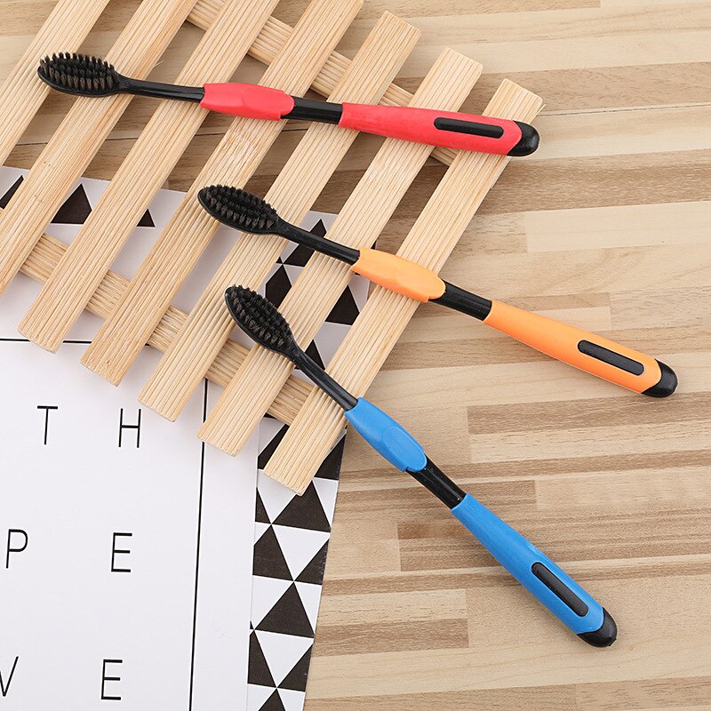 Adult Toothbrush 4Pc/Pack Bamboo Charcoal Toothbru... – Grandado