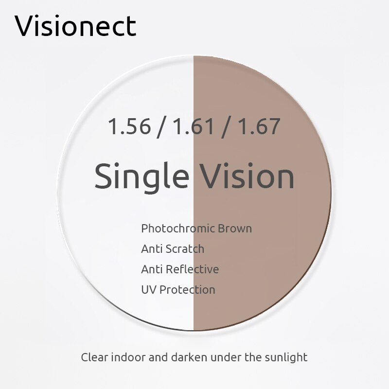 Visionect 1.56 1.61 1.67 Monofocal Photochromic Le... – Grandado