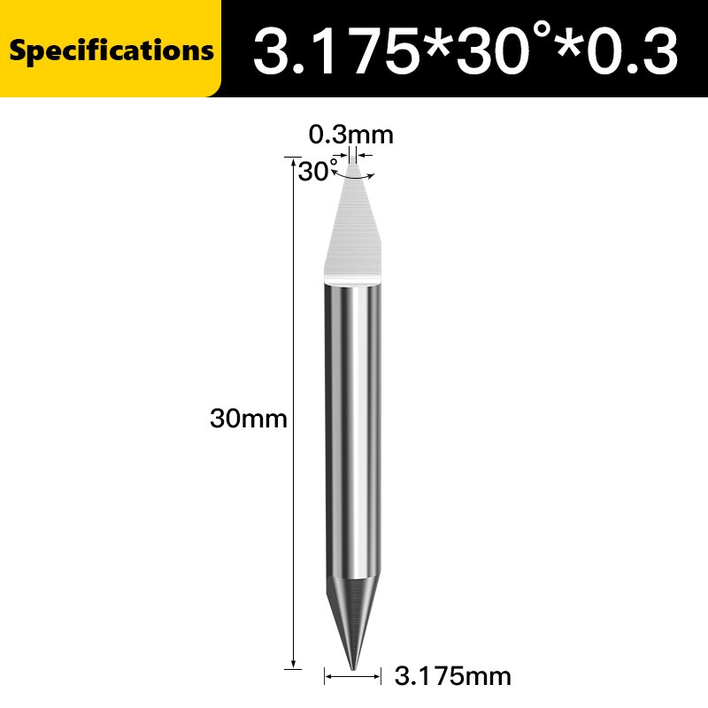 PCB 3D Engraving Bit 30 Degrees CNC Router Bit V S... – Grandado