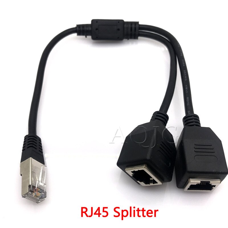 1 Male to 2 Female 2 Ways RJ45 Ports Ethernet Netw... – Grandado