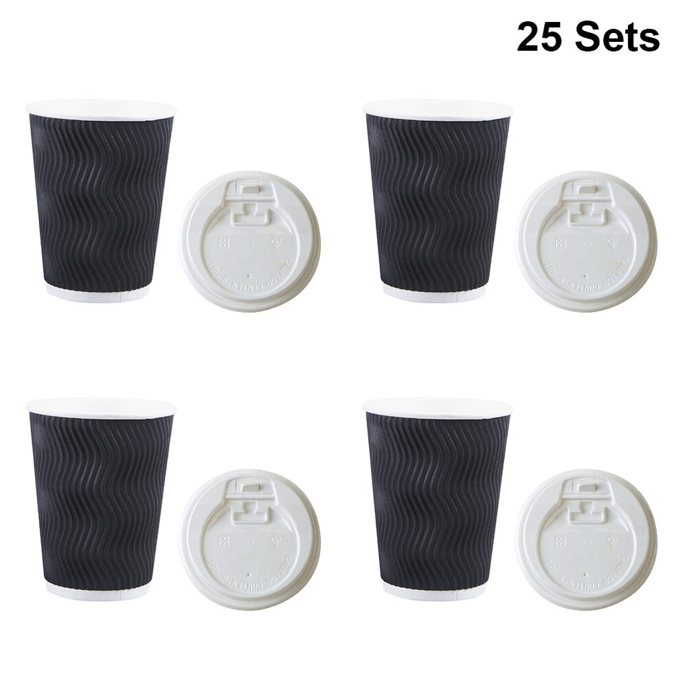 50pcs Disposable Coffee Cups Insulation Takeaway T... – Grandado