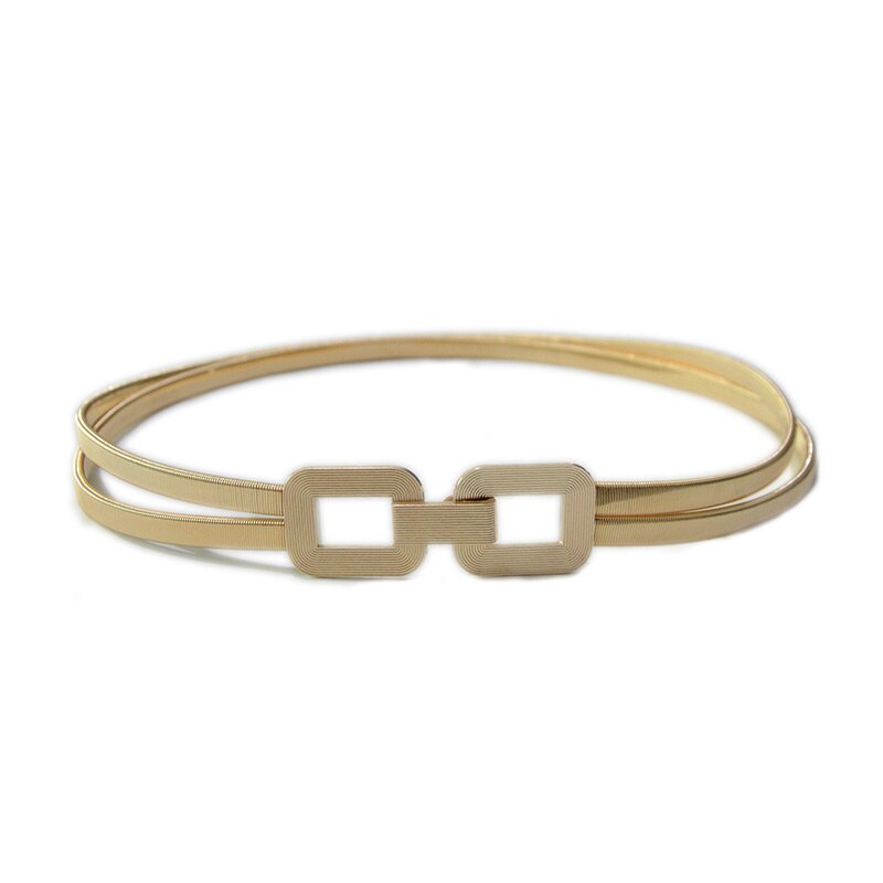 Vintage Metal Elastic Belts For Women Golden Dress... – Grandado