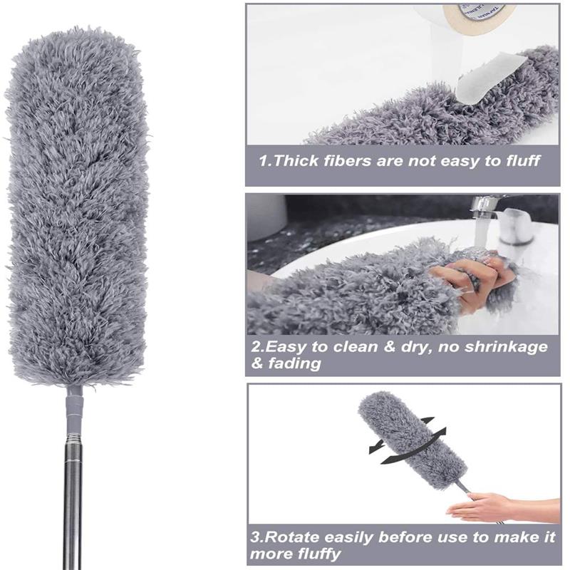 3Pcs Telescopic Pole Washable Easy Apply Extendabl... – Vicedeal