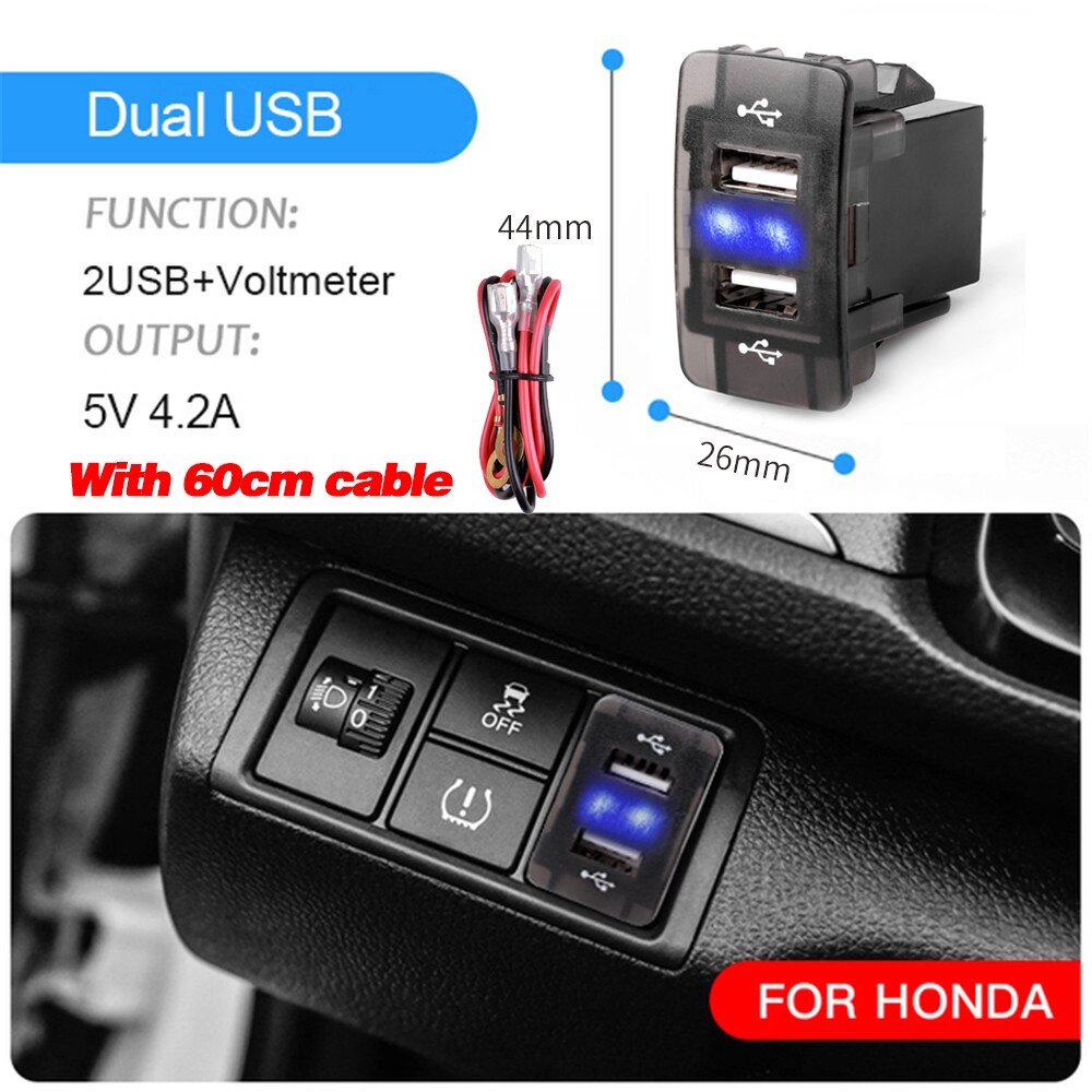 4.2A Dual Port Toma Snelle Telefoon 12V Usb Lader ... – Vicedeal