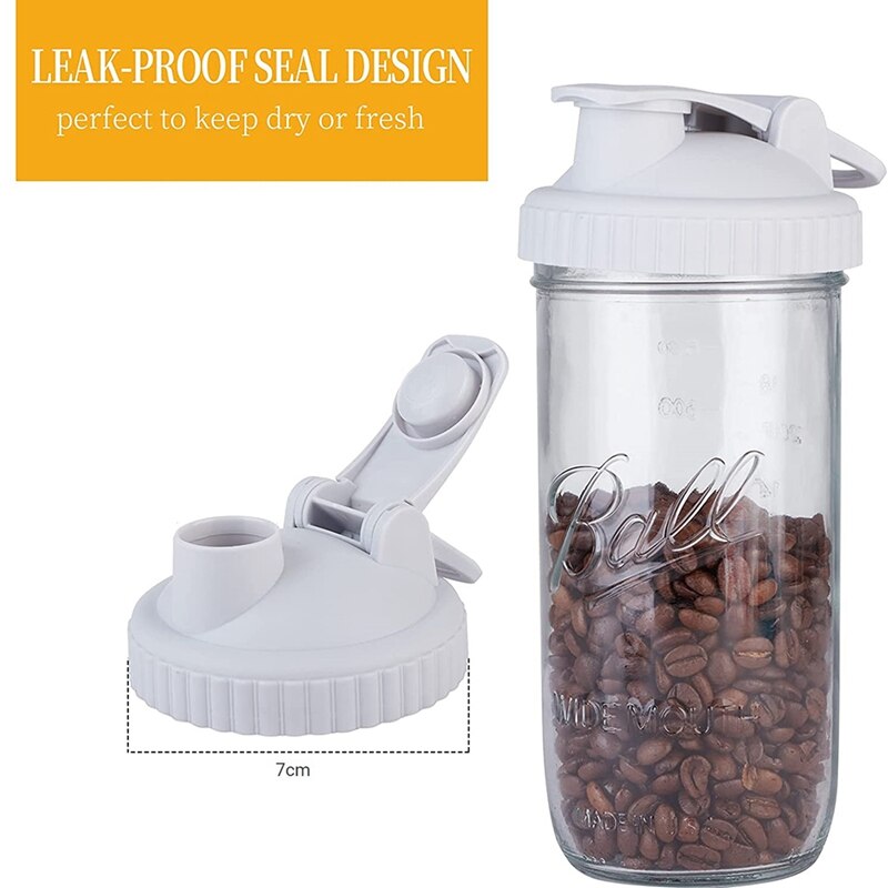 Practical 4Pcs Mason Jar Lid,Reusable Flip-Top Jar... – Vicedeal