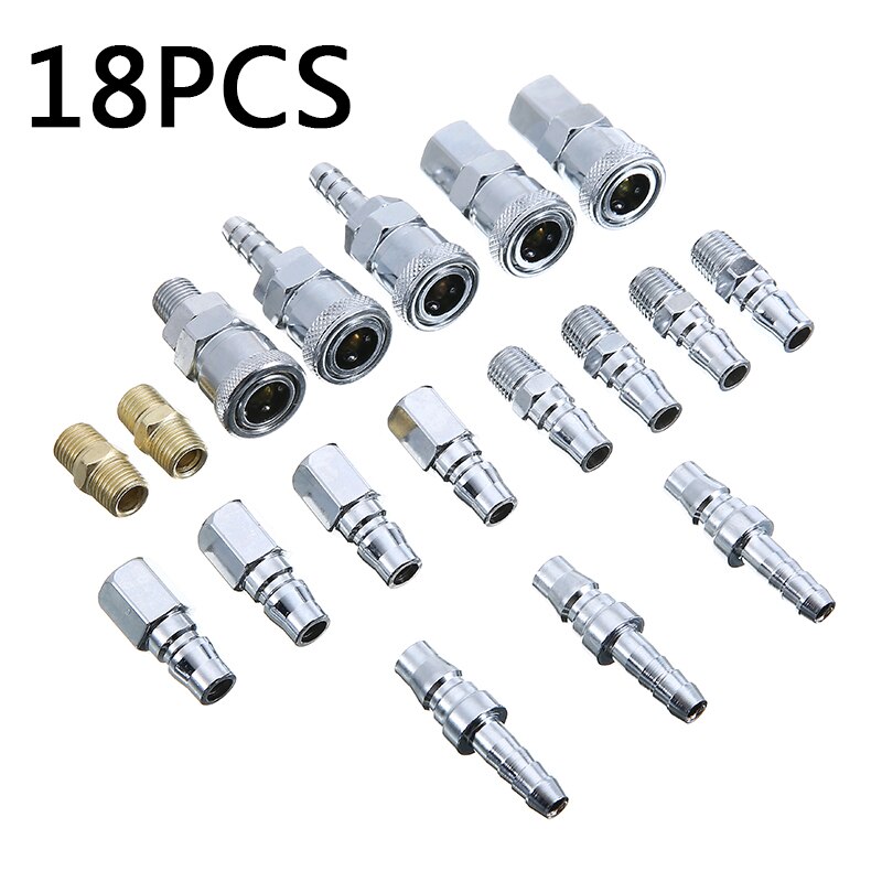 18pcs Pneumatic Fitting BSP Air Line Hose Compress... – Vicedeal