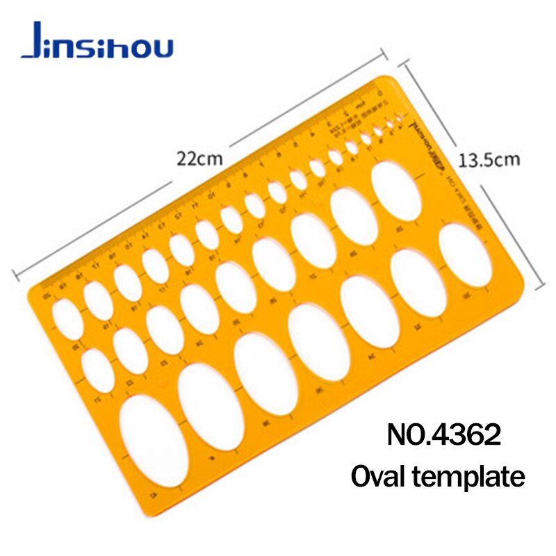 Jinsihou Circular oval ruler durable K Resin drawi... – Grandado