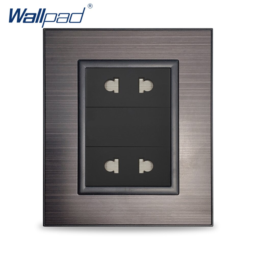 Wallpad 4 Pin Socket Black Stainless Steel Panel W... – Grandado