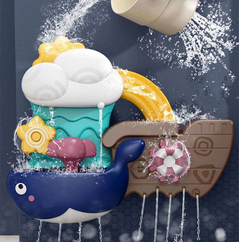 Bath Toys Baby Water Spray Toy Game Whale Cloud Mo... – Grandado