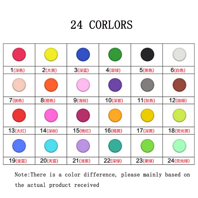 100g Children's handmade colorful clay 24 colo... – Grandado