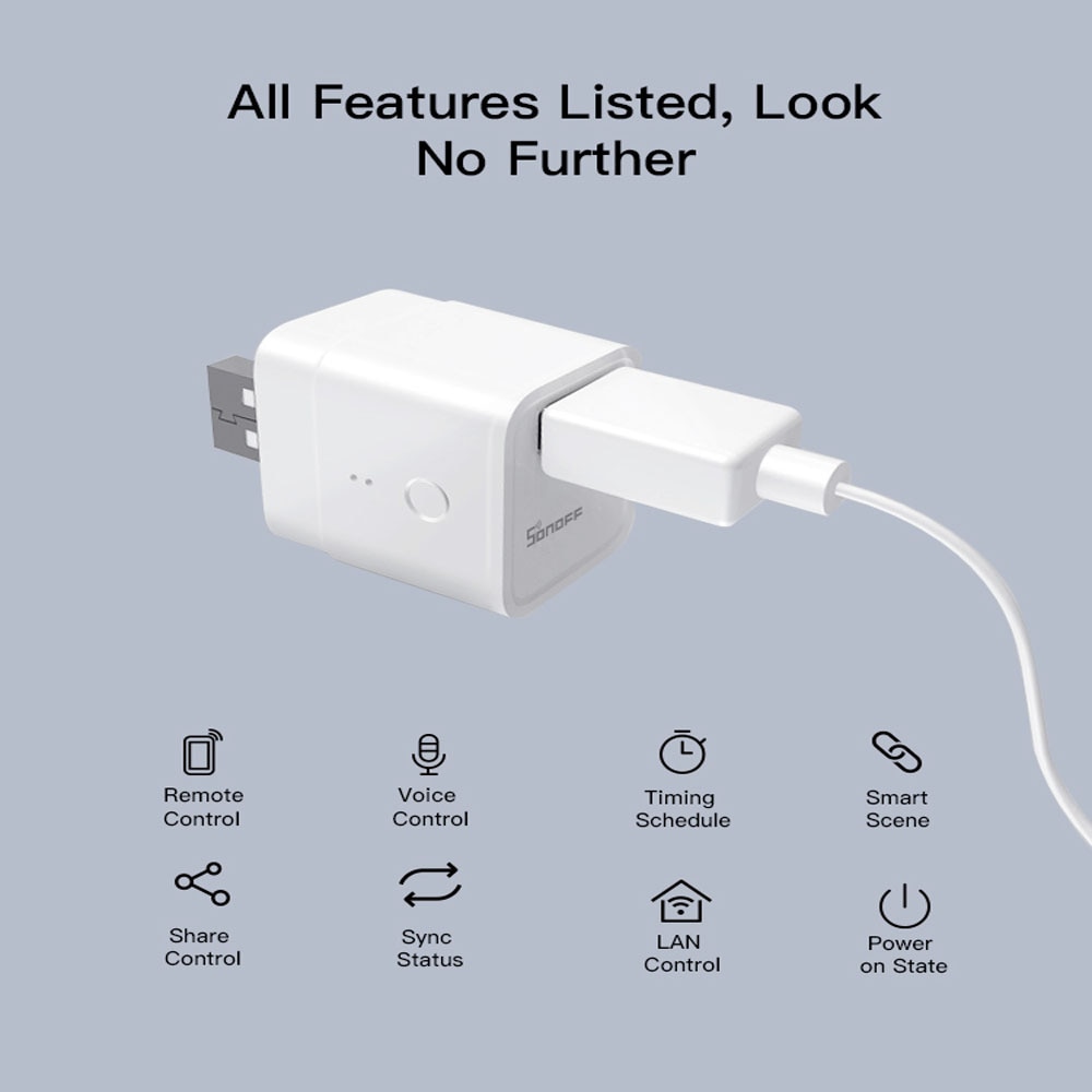 Itead Sonoff Micro 5V Wireless USB Smart Adaptor F... – Vicedeal