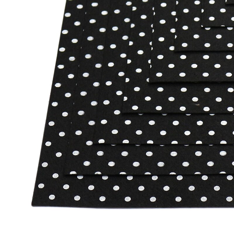 Dot Printed Felt Solid Black Color 1mm Thick Non-w... – Grandado