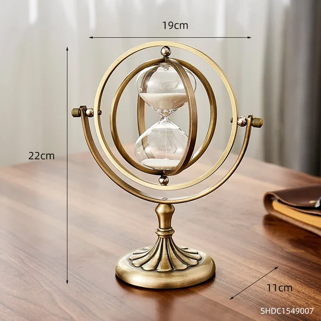 Nordic Retro Metal Hourglass Timer TV Cabinet Porc... – Grandado