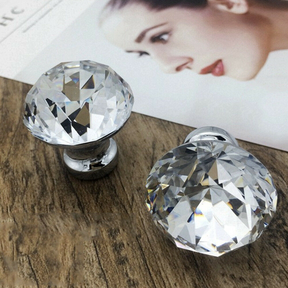 25/30/40mm Modern Clear Crystal Glass Door Knob Cu... – Vicedeal