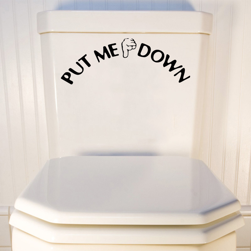 Home Decor Words Put Me Down Decal Bathroom Toilet Vicedeal