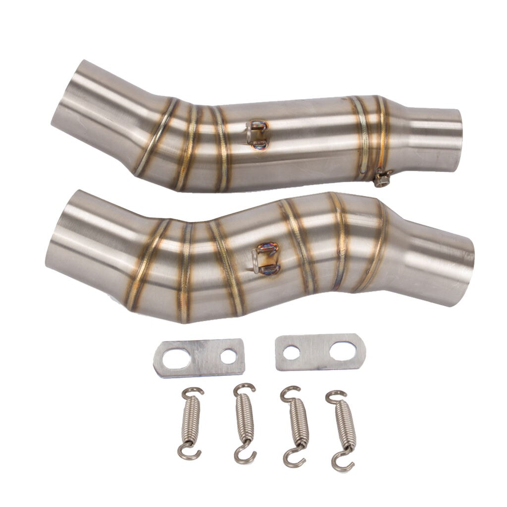 2pcs Motorcycle Exhaust Middle Pipe, Stainless Ste... – Vicedeal