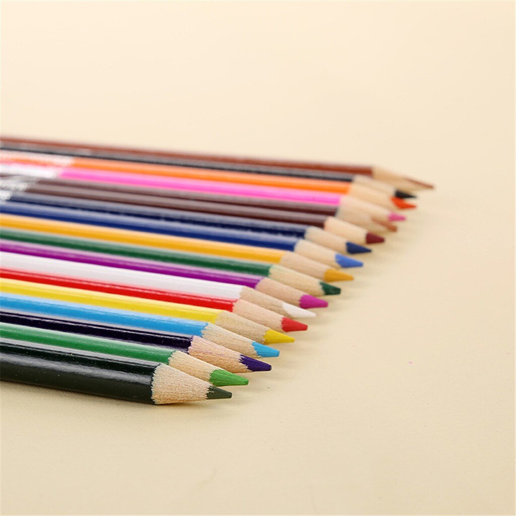 24 stk farvet blyantsæt bly træfarvet blyant til b... – Grandado