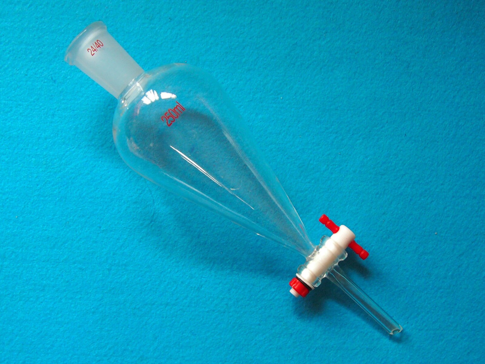 250 ml, 24/40, Glas Scheitrechter, Peervorm, Ptfe ... – Grandado