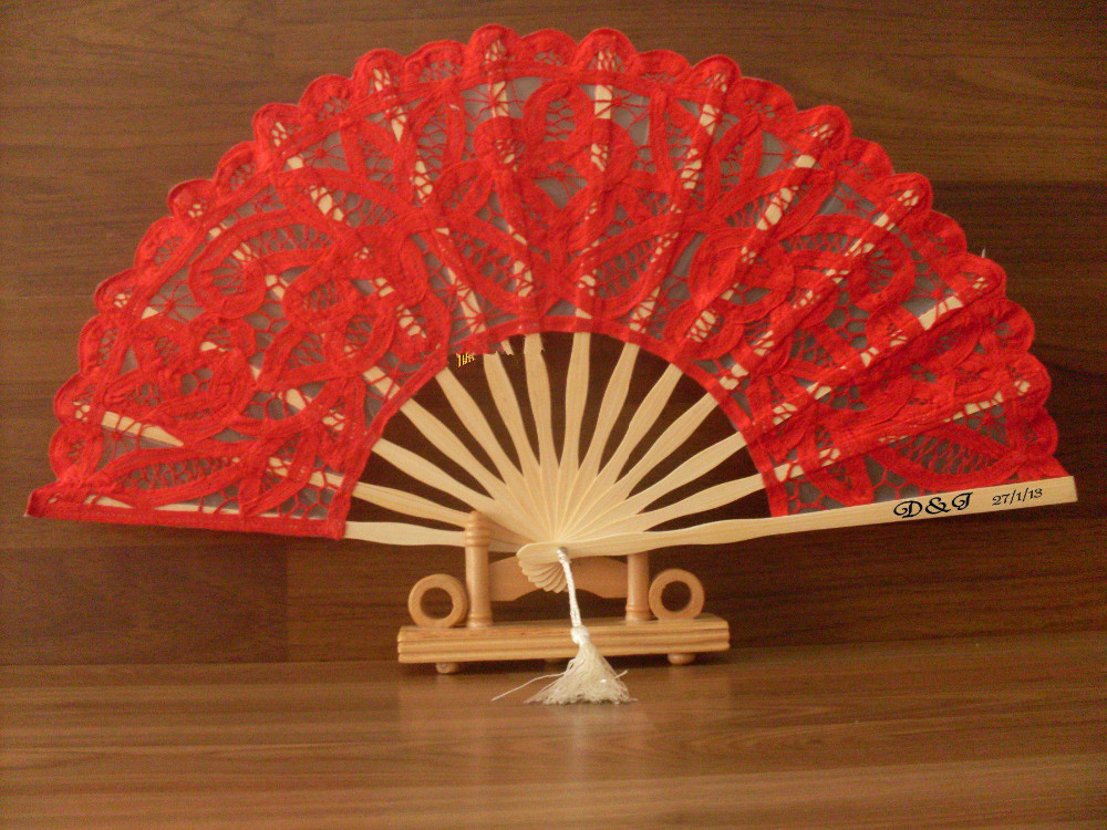7 colors vintage style handmade folding fan batten... – Grandado