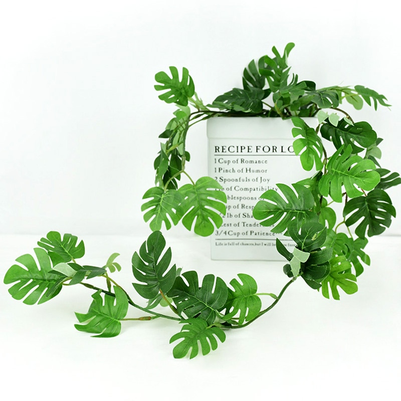 1Pcs Artificial Turtle Leaf Garland Green Silk Lea... – Grandado