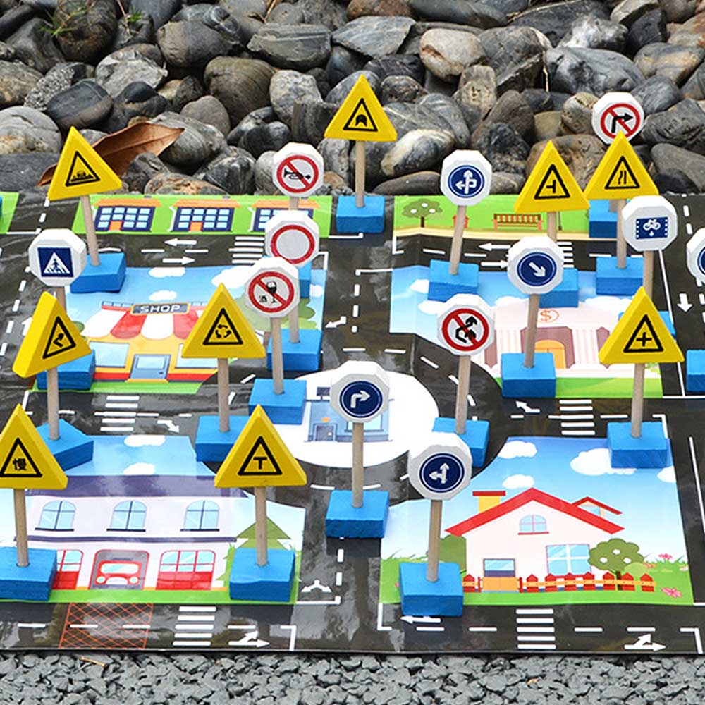 Brain Game Kindergarten Road Signs Traffic Indicat... – Grandado