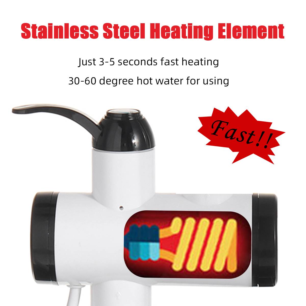 3000W 220V Electric Kitchen Flow Water Heater Tap ... – Grandado