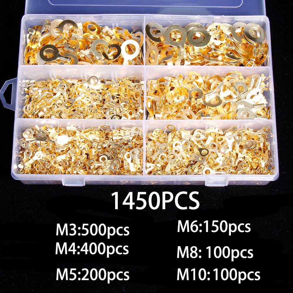 Copper Electrical Terminals Ring Lugs Eyes Wire Cr... – Vicedeal