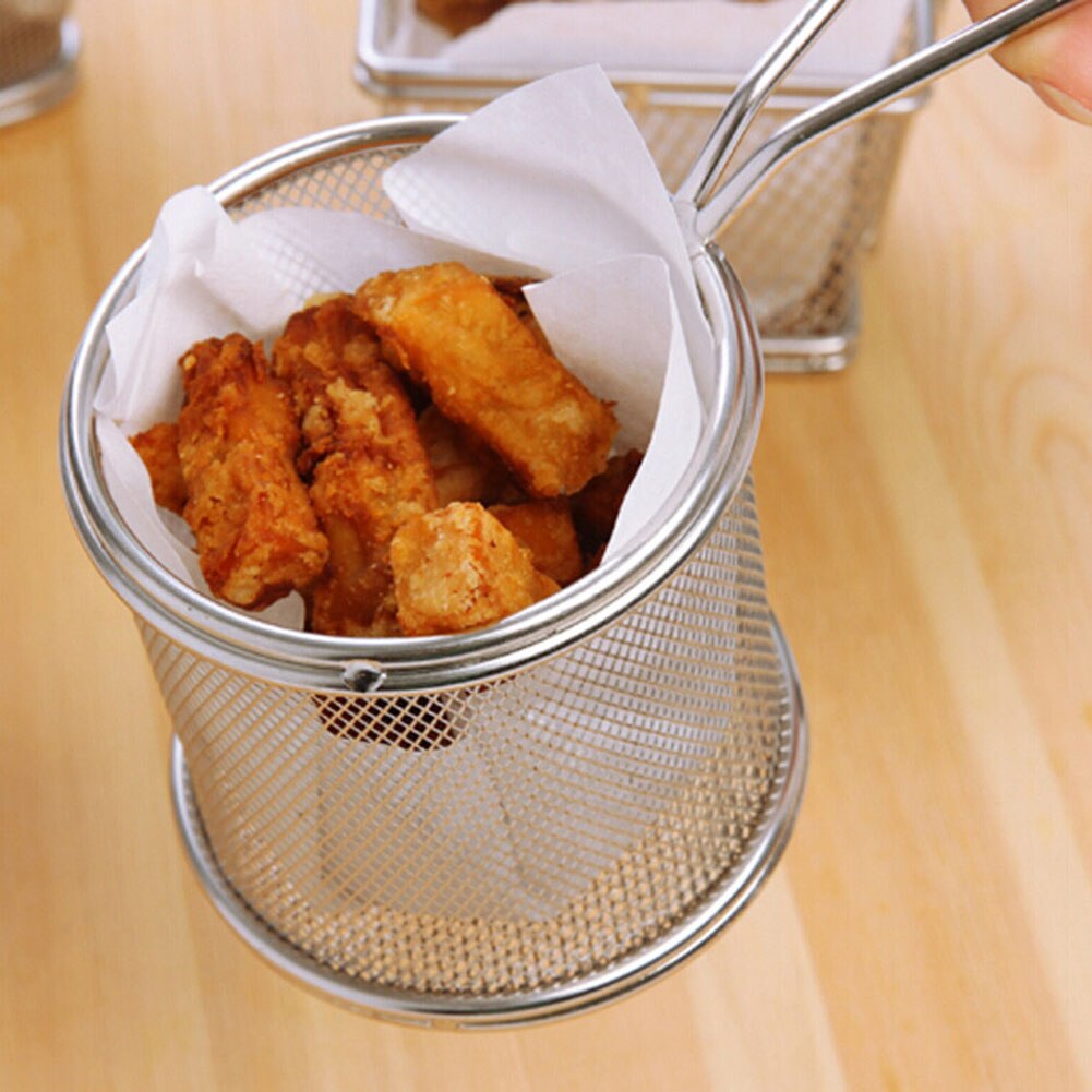 Portable Chips Mini Fry Basket Strainer Fryer Chef... – Vicedeal