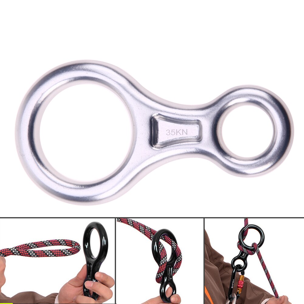 35KN 8 Ring Descender Escape Rope Descent Device R... – Grandado
