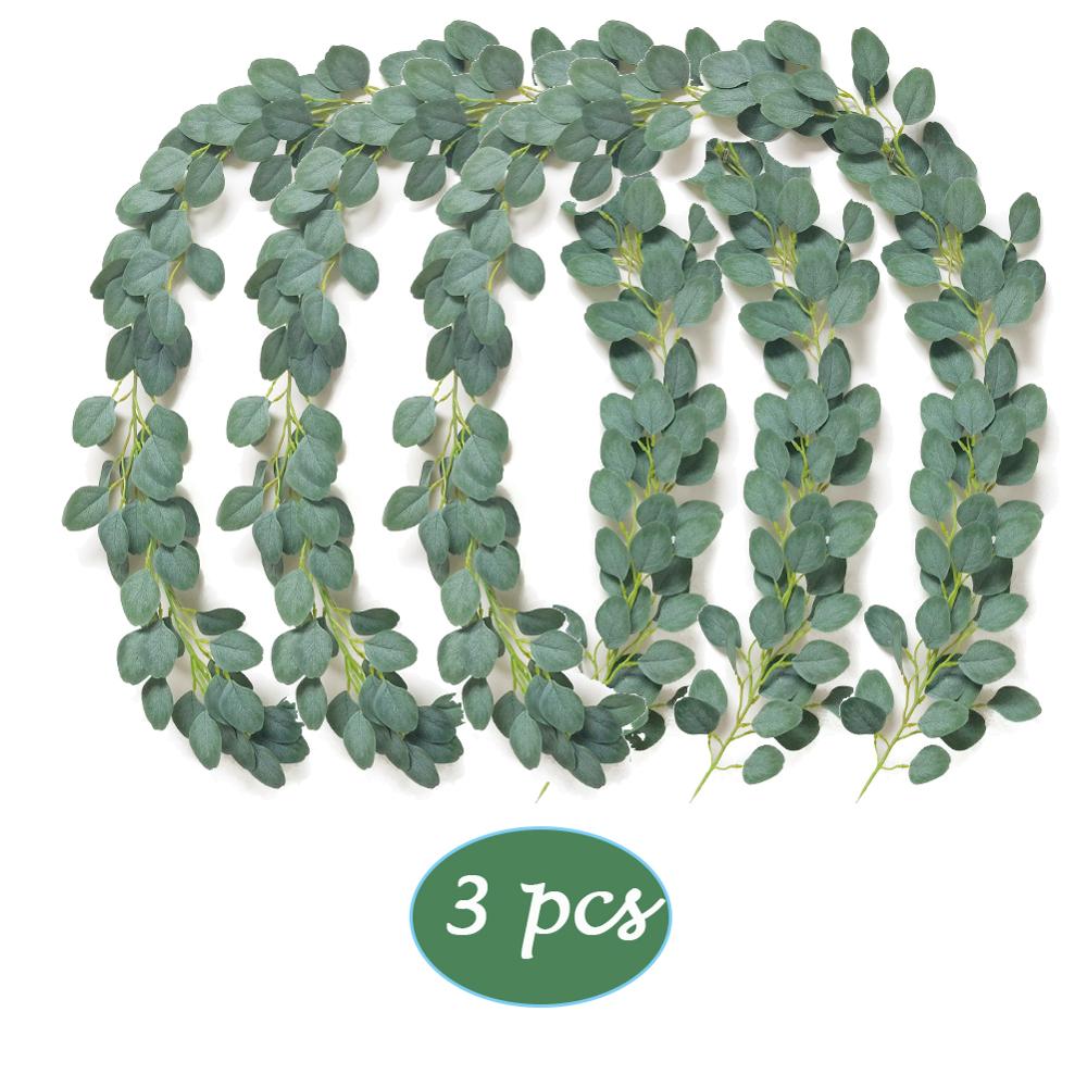 3 Pcs Faux Artificial Green Garland Eucalyptus Wil... – Vicedeal
