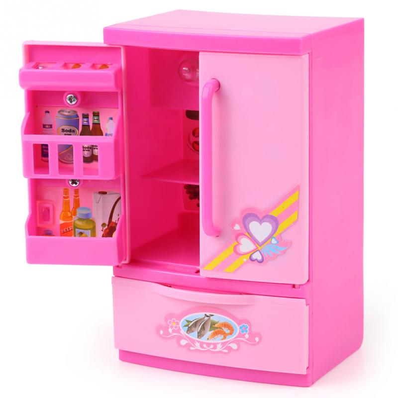 Mini Pink Refrigerator Fridge Kids Children Role P... – Vicedeal
