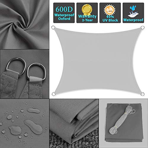 Shade Sail Rectangle 3.5x5m Waterproof Shade Sail ... – Grandado
