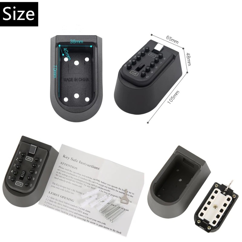 1 Exterior Outdoor Waterproof Hide Key Safe Lock B... – Grandado