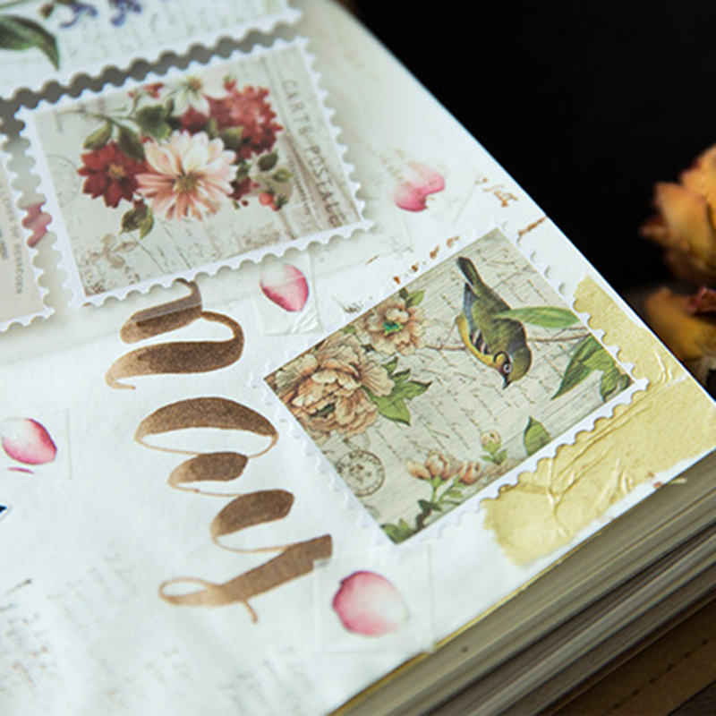 3 sheets/lot retro planten bloemen stempel papier ... – Grandado