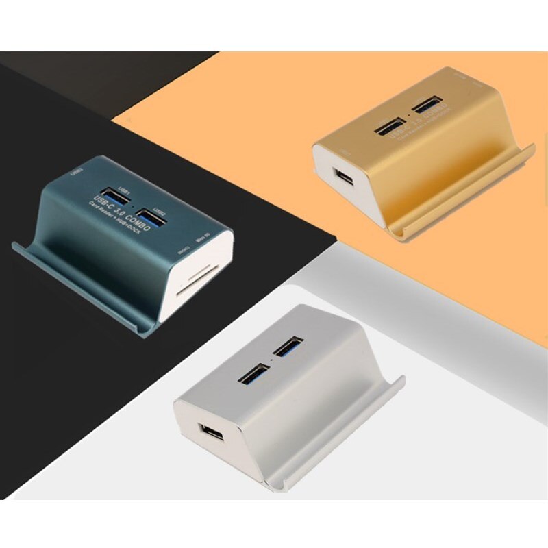 Multifunction type-c and USB 3.0 hub with card rea... – Grandado