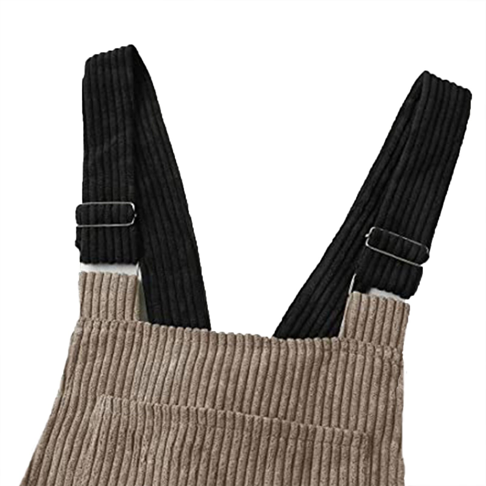 Men's Corduroy Overall Solid Color Long Pants with... – Vicedeal