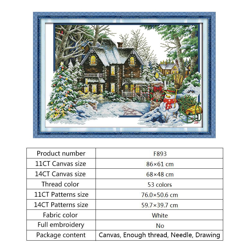 Country Cottage Counted Cross Stitch Embroidery Pa... – Grandado