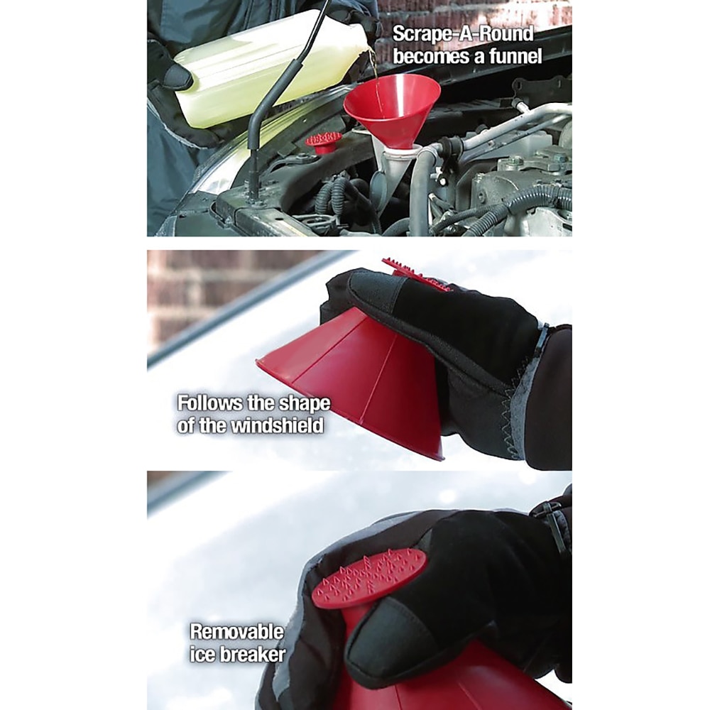 2pcs Red Snow Remover Magic Shovel 2 In 1 Cone Sha... – Grandado