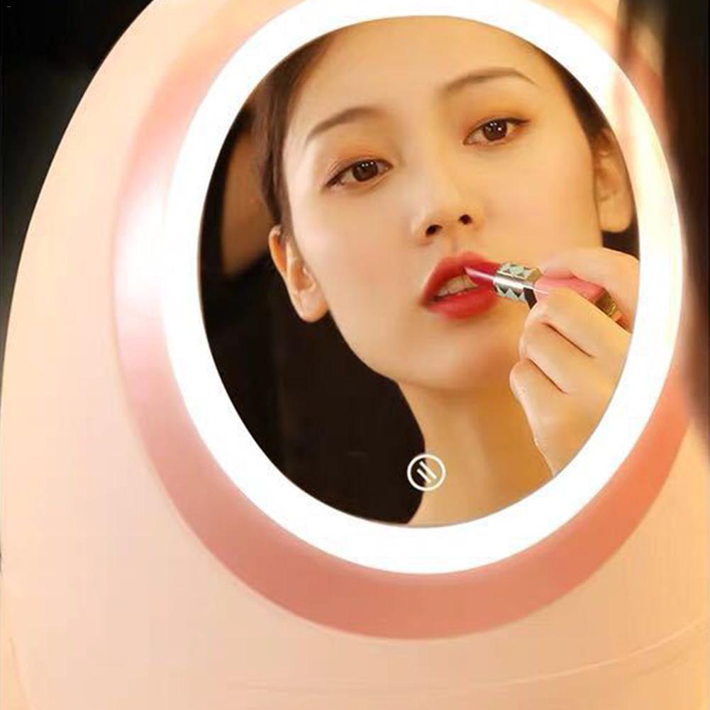 Cosmetic Storage Box with LED Light Mirror Portabl... – Vicedeal