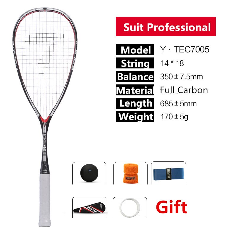 Professionele Squash Racket Met String Bal Full Ca... – Vicedeal