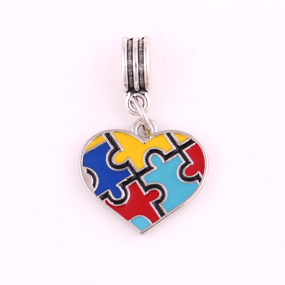 Autism Awareness Pendant Charm Puzzle Piece Dangle... – Grandado