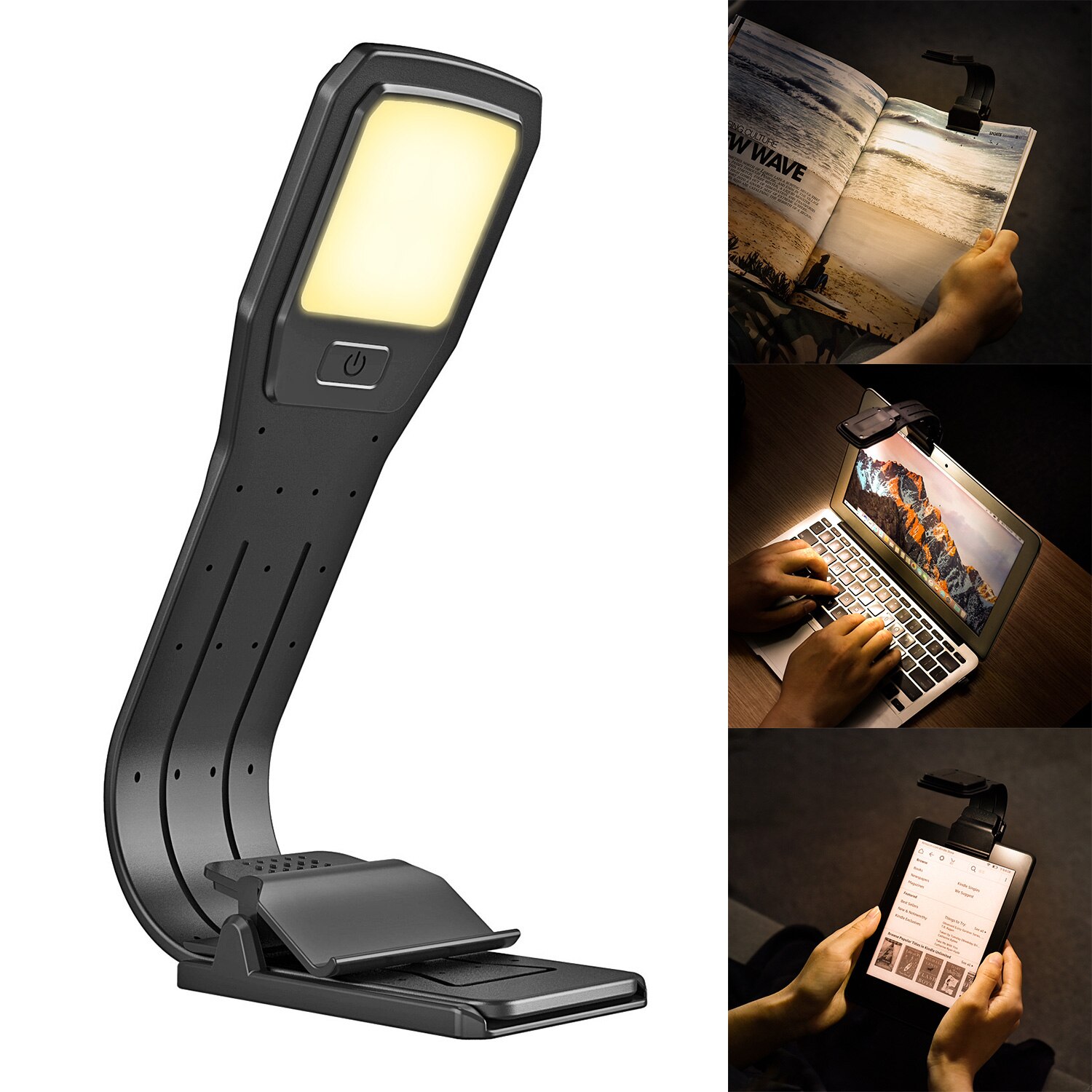 USB LED Reading Lamp Rechargeable LED Reading Clip... – Vicedeal