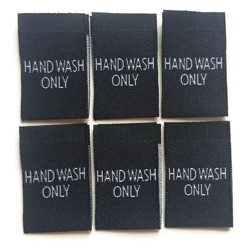 100PCS/pack Hand Wash Only Letter Black Cloth Mate... – Vicedeal
