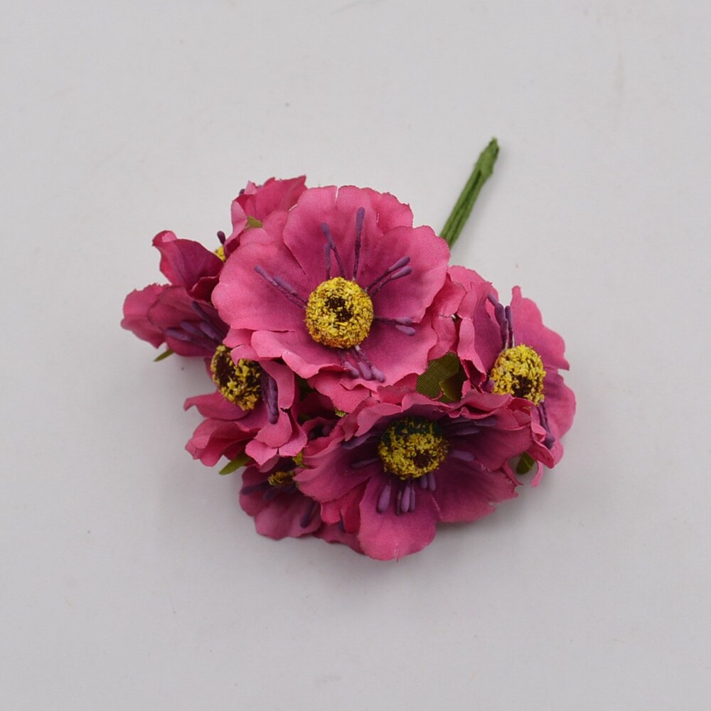 12 pçs flor artificial de alta qualidade seda cere... – Vicedeal